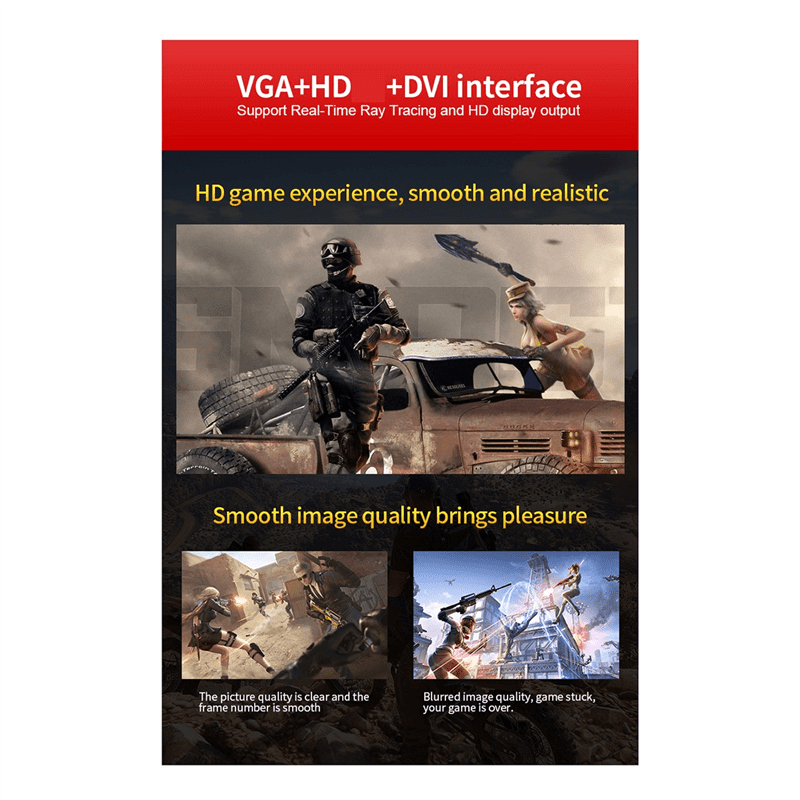 ckepdyeh GT730 2GB GDDR5 Graphics Card 128 Bit 700MHz 40Nm PCle X16 2.0 ...