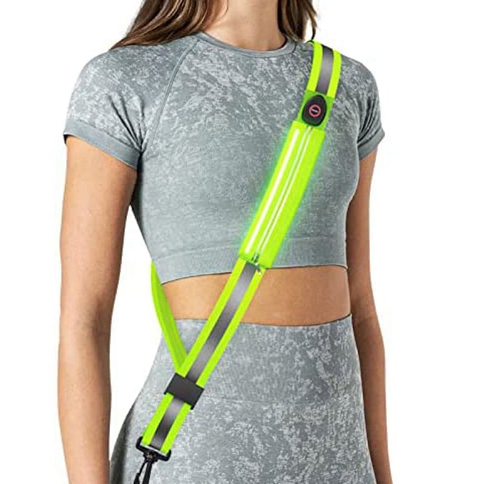 ckepdyeh LED Reflective Belt Sash for Walking At Night,Rechargeable LED ...