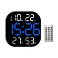 ckepdyeh Large LED Digital Wall Clock Remote Control Temperature Date ...