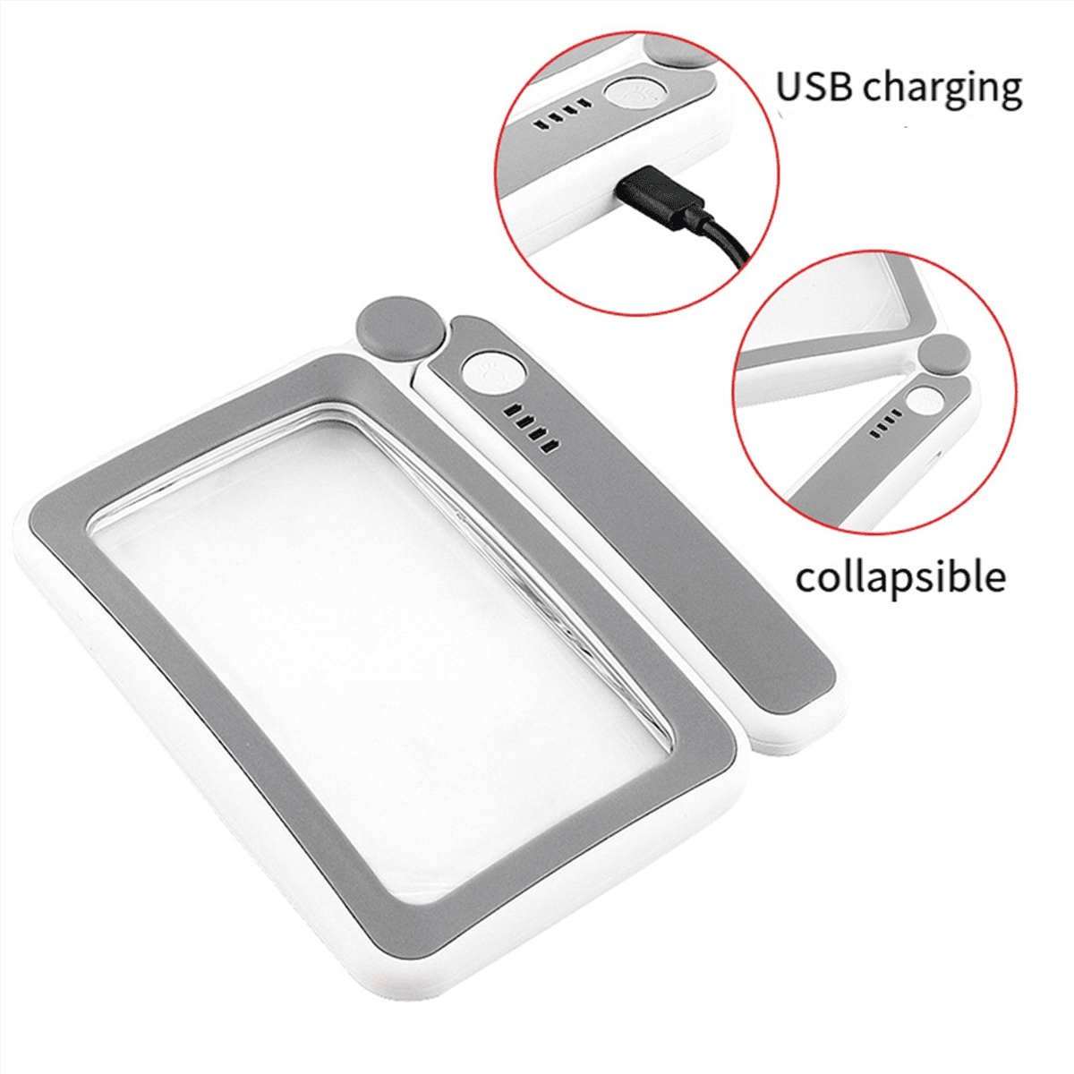 ckepdyeh Magnifying Glass with Light Reading Gifts - Rechargeable LED ...