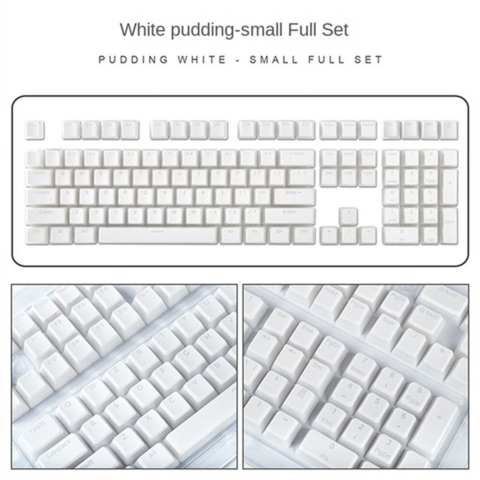 ckepdyeh Pudding Keyboard Hat Box Mechanical Keyboard Double Skin Milk ...