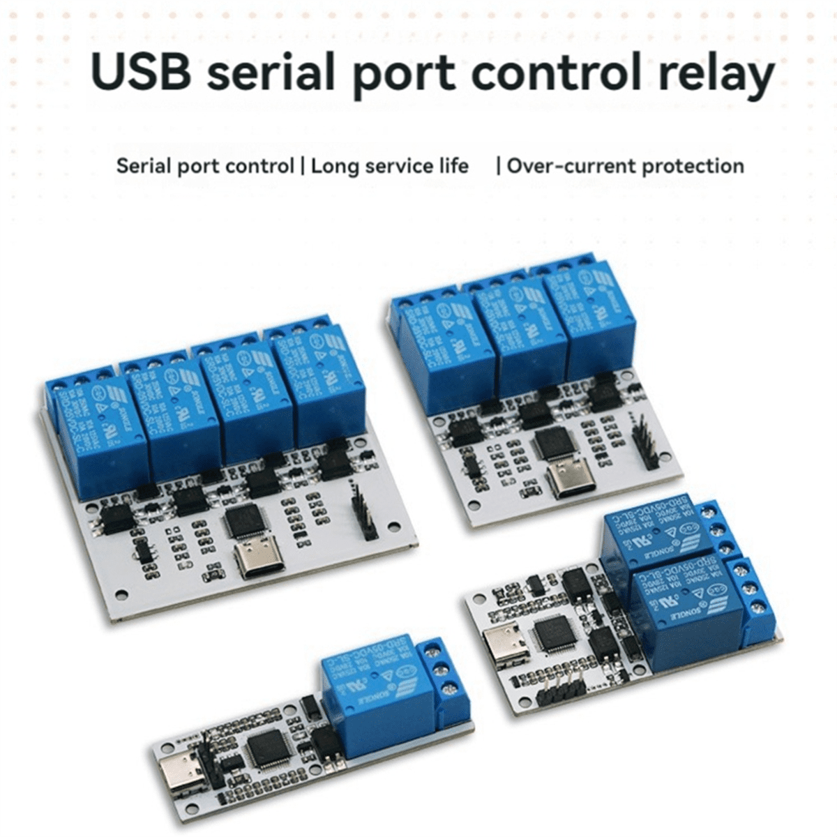 ckepdyeh Relay Module 2 Channel USB to CH340 Serial Control Relay ...