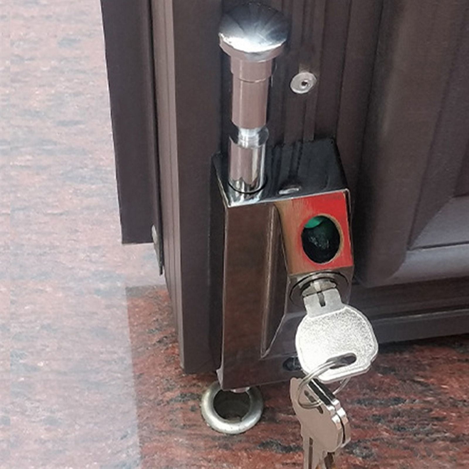 ckepdyeh Sliding Door Lock for Window Glass Patio Doors Silver ...