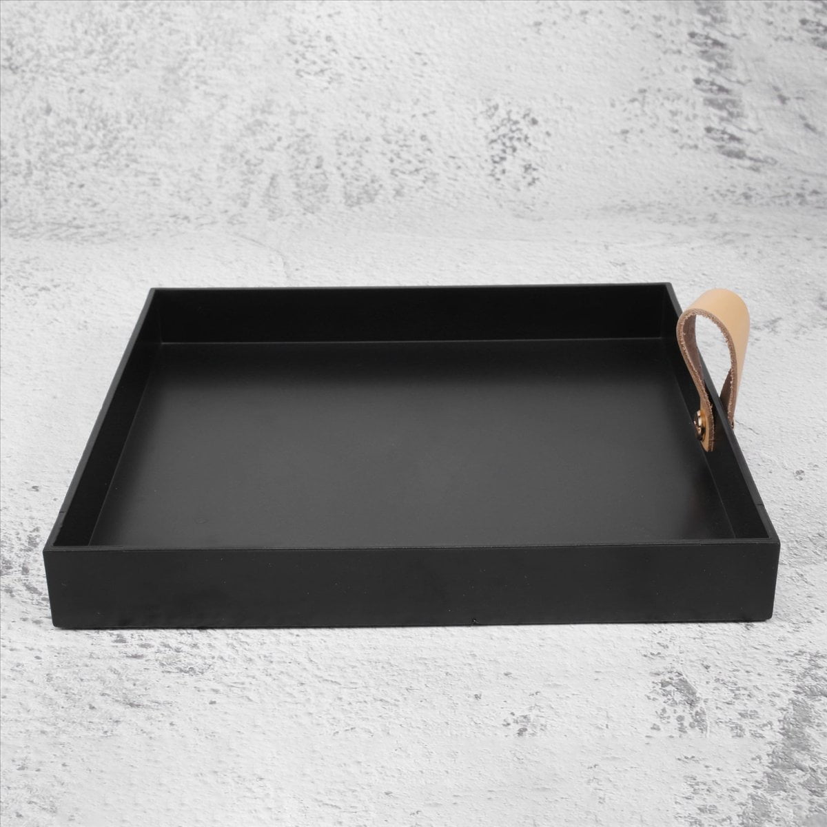 ckepdyeh Square PU Leather Serving Tray Decorative Dish Cosmetics ...