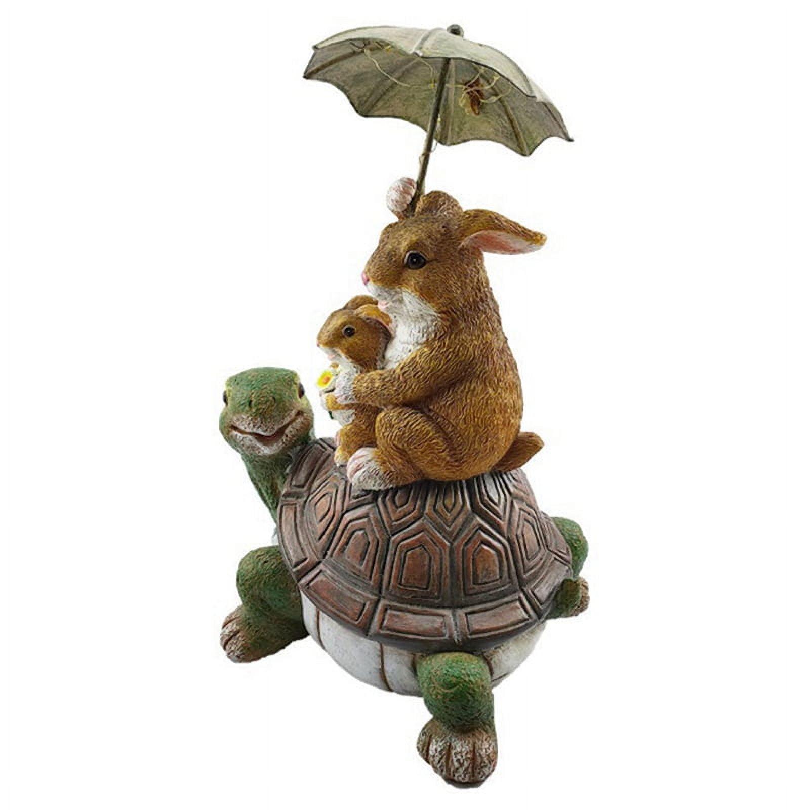 ckepdyeh Turtle Statue Garden Turtle Umbrella Resin Statue Animal Resin ...