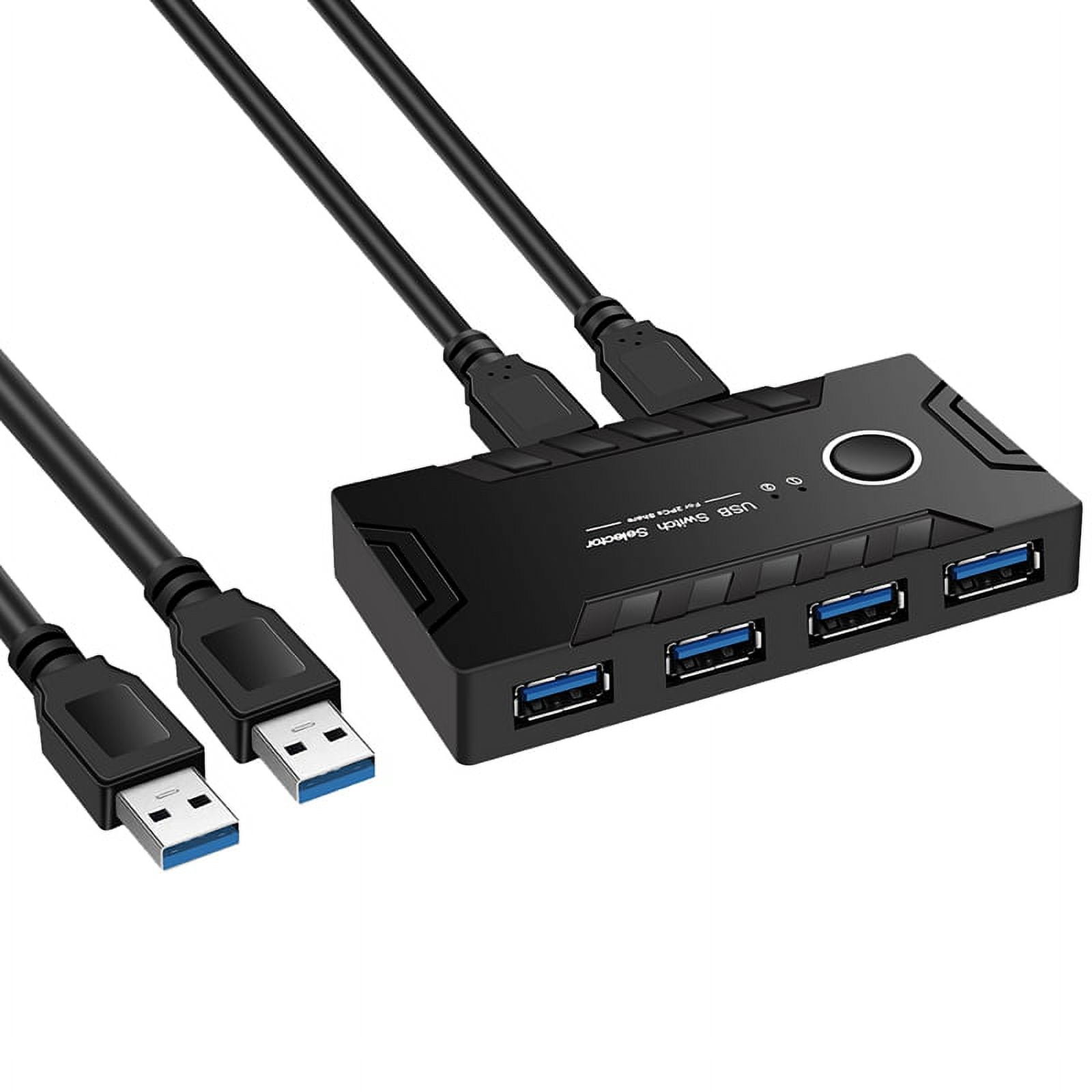 Ckepdyeh Usb 30 Kvm Switcher 2 In 4 Out For Keyboard Mouse Printer Monitor Usb 30 Switch Usb