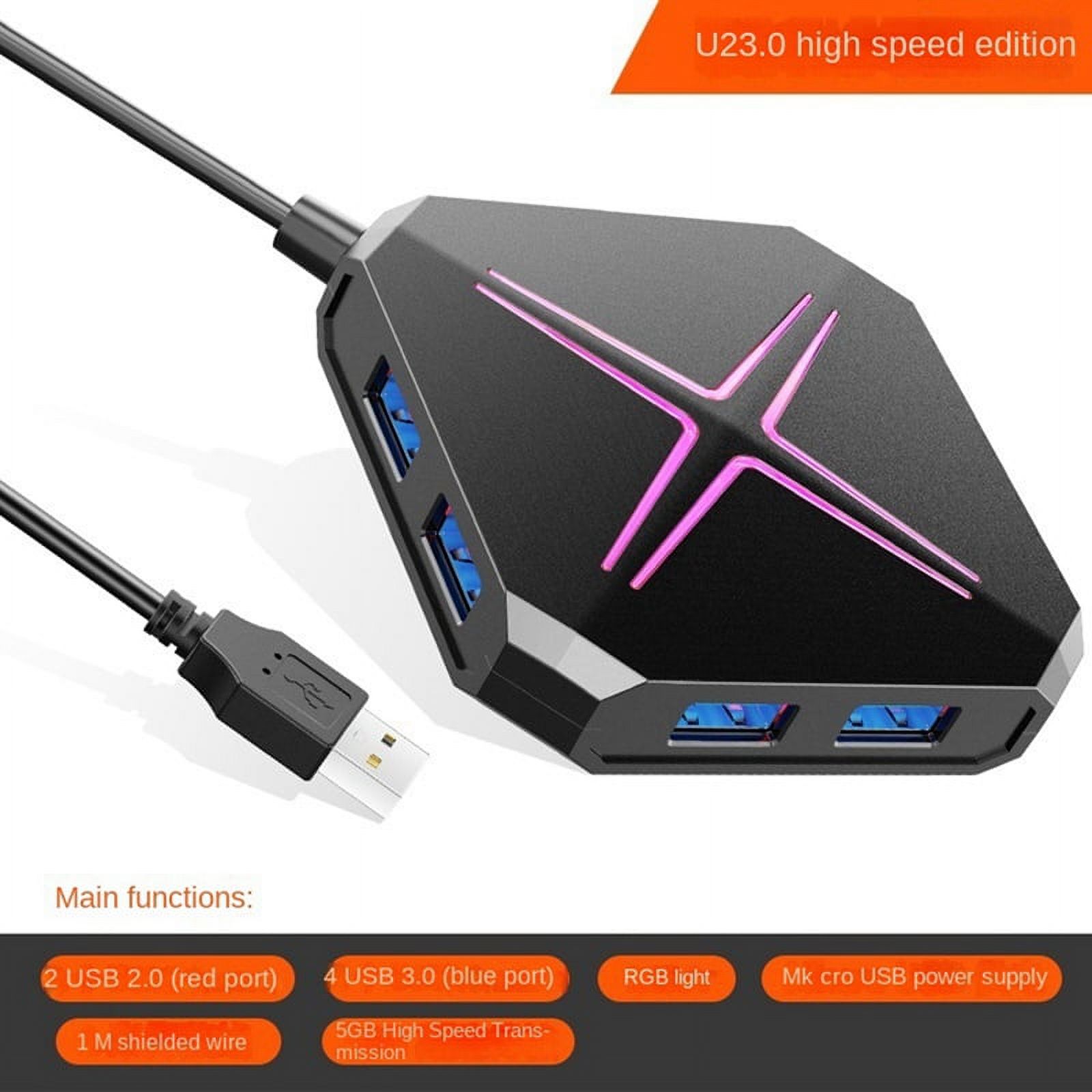 HOT! USB Hub 3.0 Splitter 1 Drag 6 High-Speed with Sound Card TF SD ...
