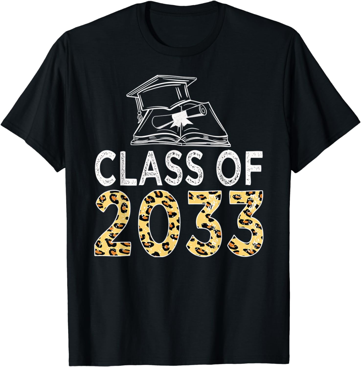 class of 2033 grow with me shirt first day of school leopard T-Shirt ...