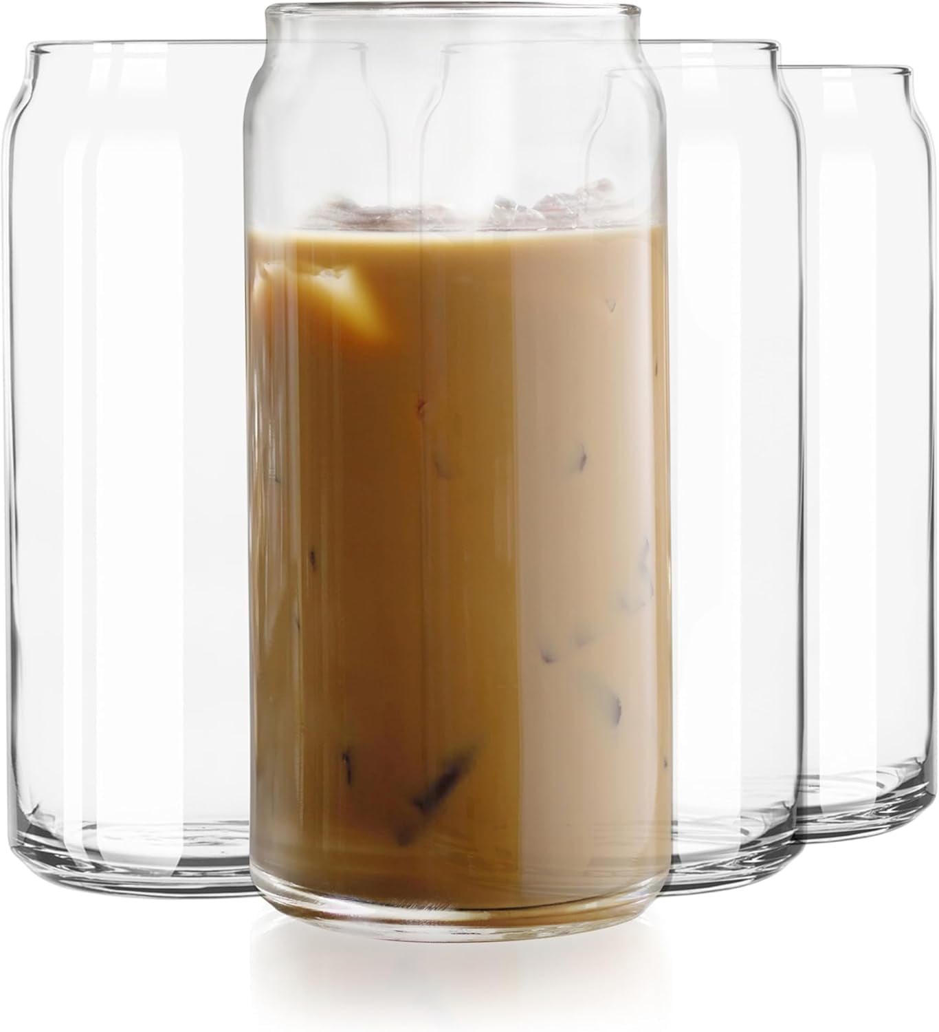 Classic Can XL Set of Drinking Glasses, Iced Coffee Cups Set of 4, 20 ...