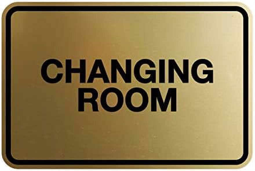 classic changing room sign (brushed gold) - large - Walmart.com