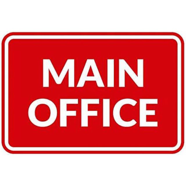 classic framed main office sign (red) - small - Walmart.com