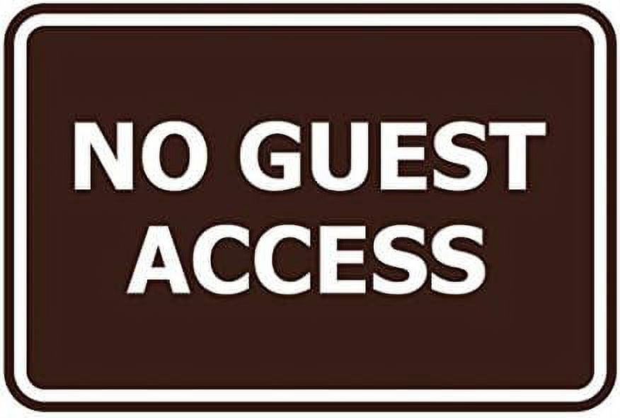 classic framed no guest access sign (dark brown) - medium - Walmart.com