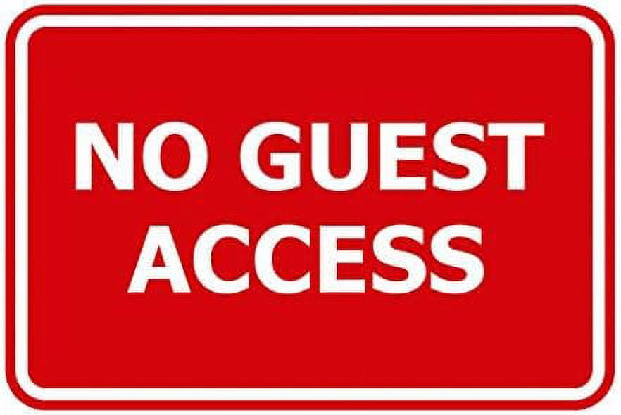 classic framed no guest access sign (red) - small - Walmart.com