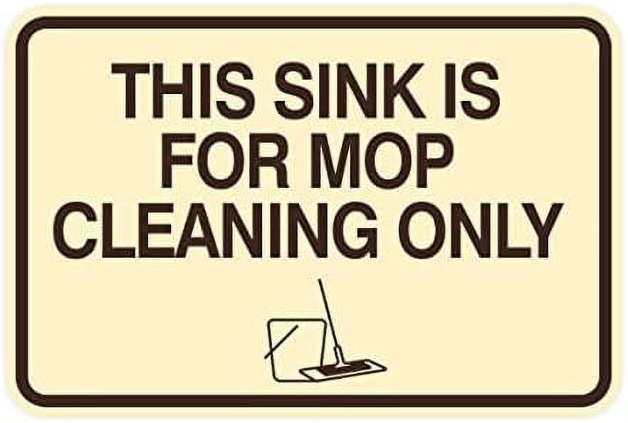 classic framed this sink is for mop cleaning sign (ivory/dark brown ...