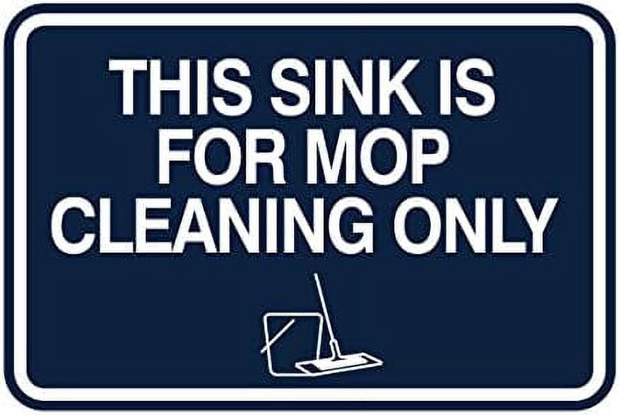 classic framed this sink is for mop cleaning sign (navy blue/white ...