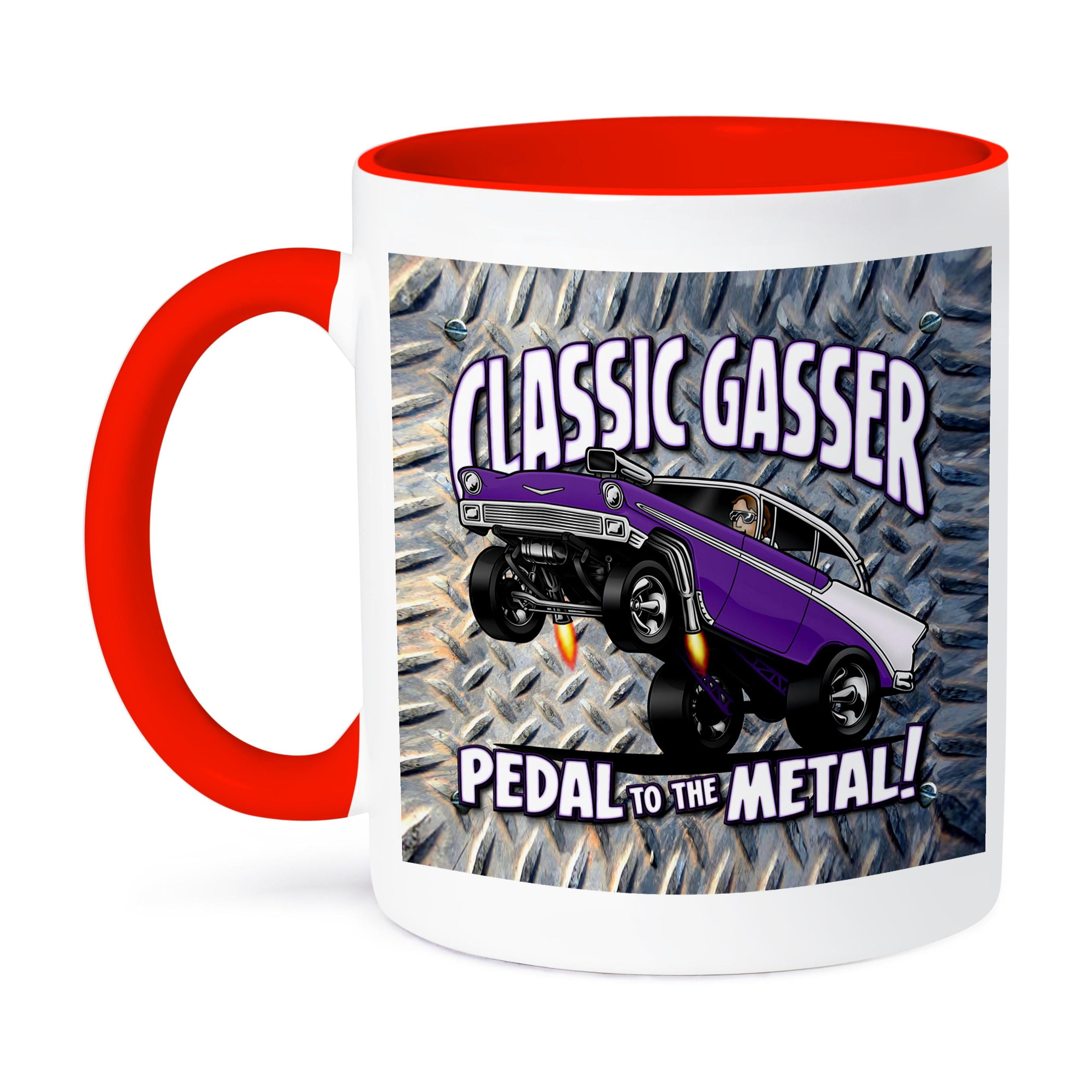 3dRose, classic gasser image, drag racing, wheelies, diamond plate ...