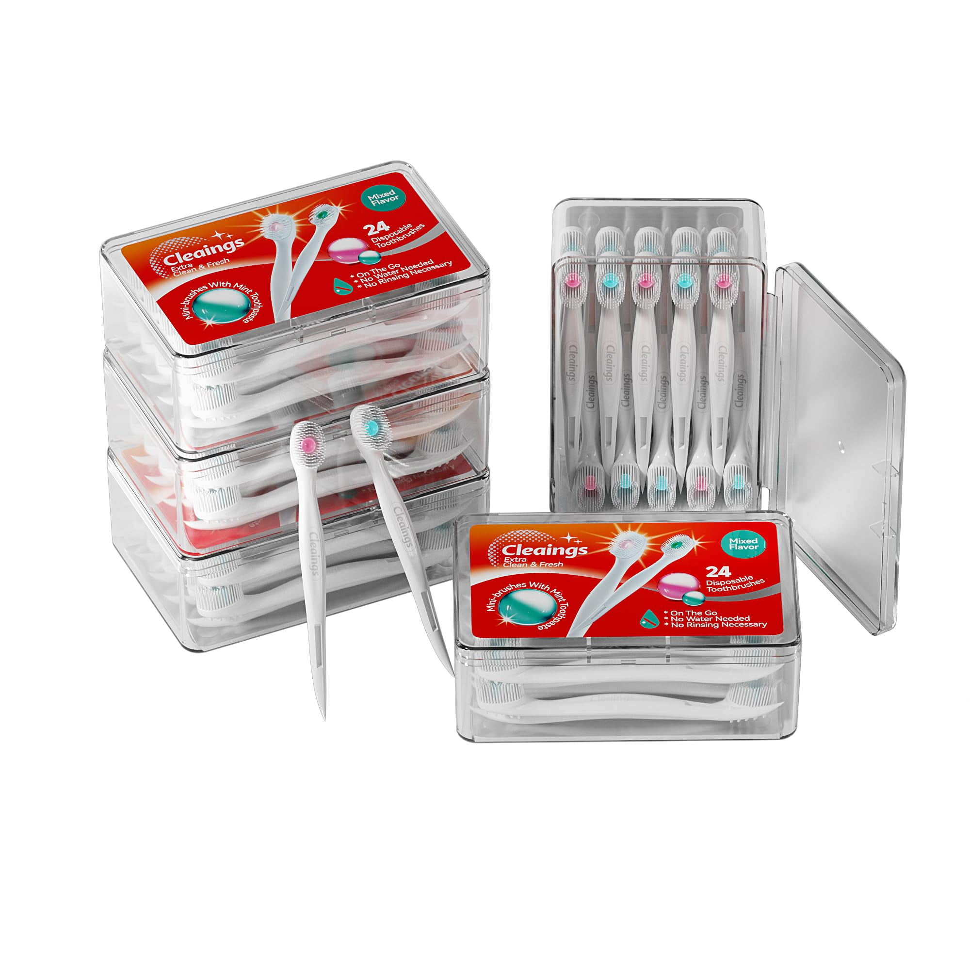 cleaings® Mini Disposable Toothbrush AIF9 Set with Toothpaste - Travel ...