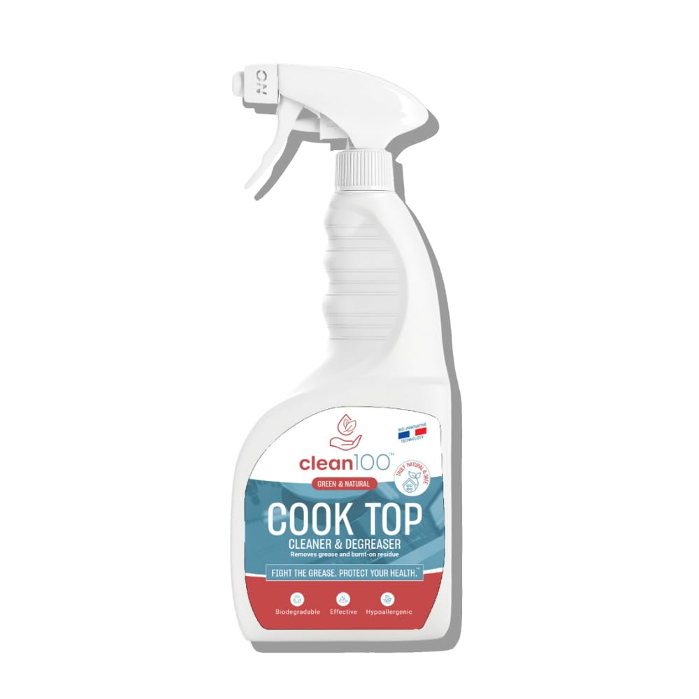 clean100 Cook Top Cleaner & Degreaser Spray - All Purpose Biodegradable ...