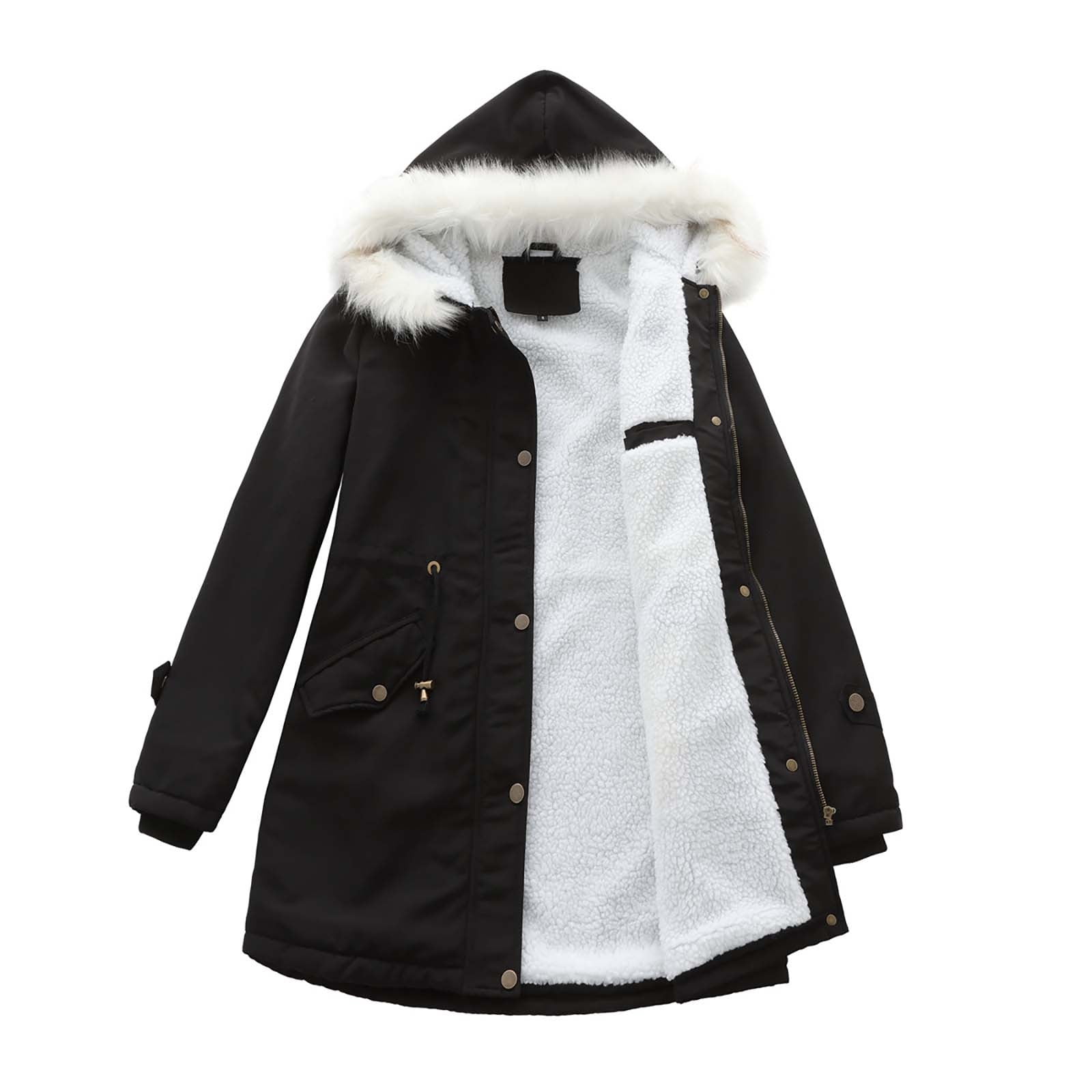 clear 50% off Usmixi Parka Coat for Women Winter Thickened Overcoat for ...