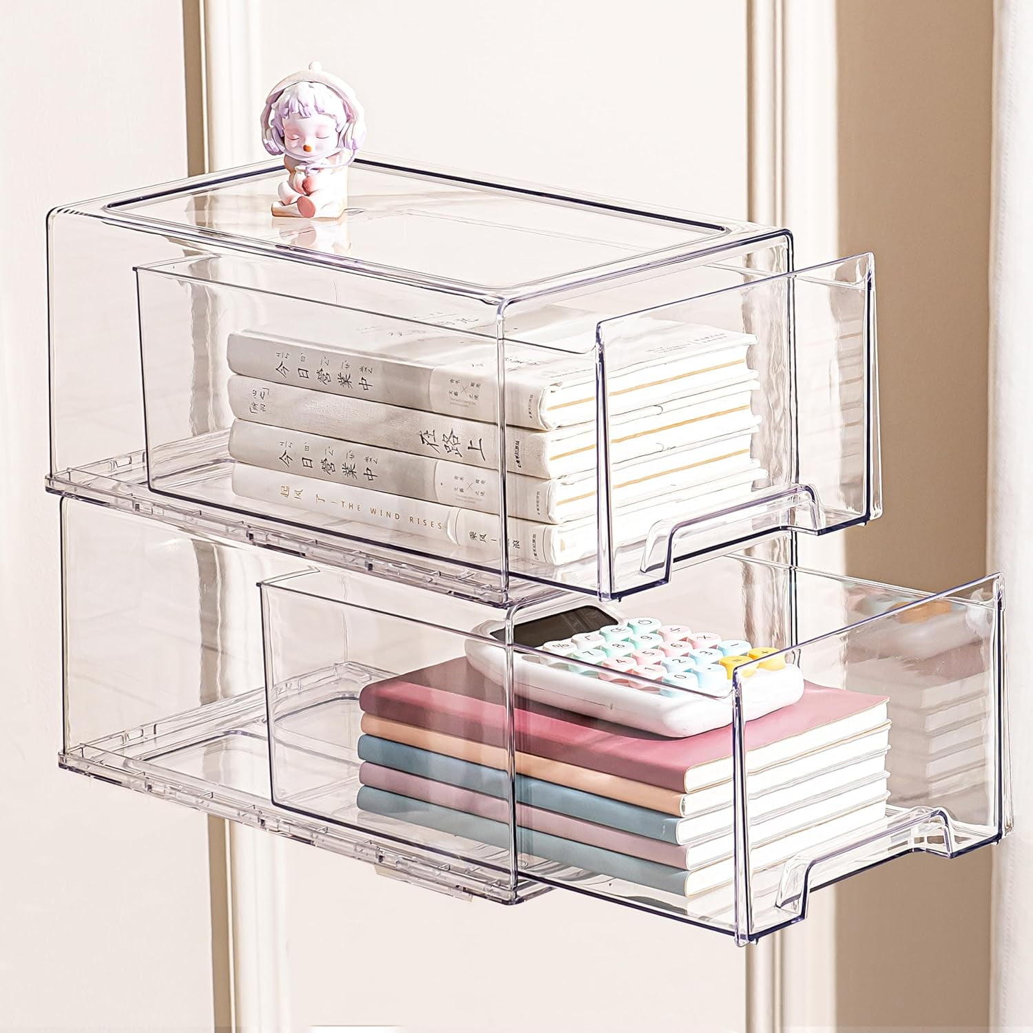 clear Drawer-Type Plastic Storage Box Bins Organizer，Family First Aid ...