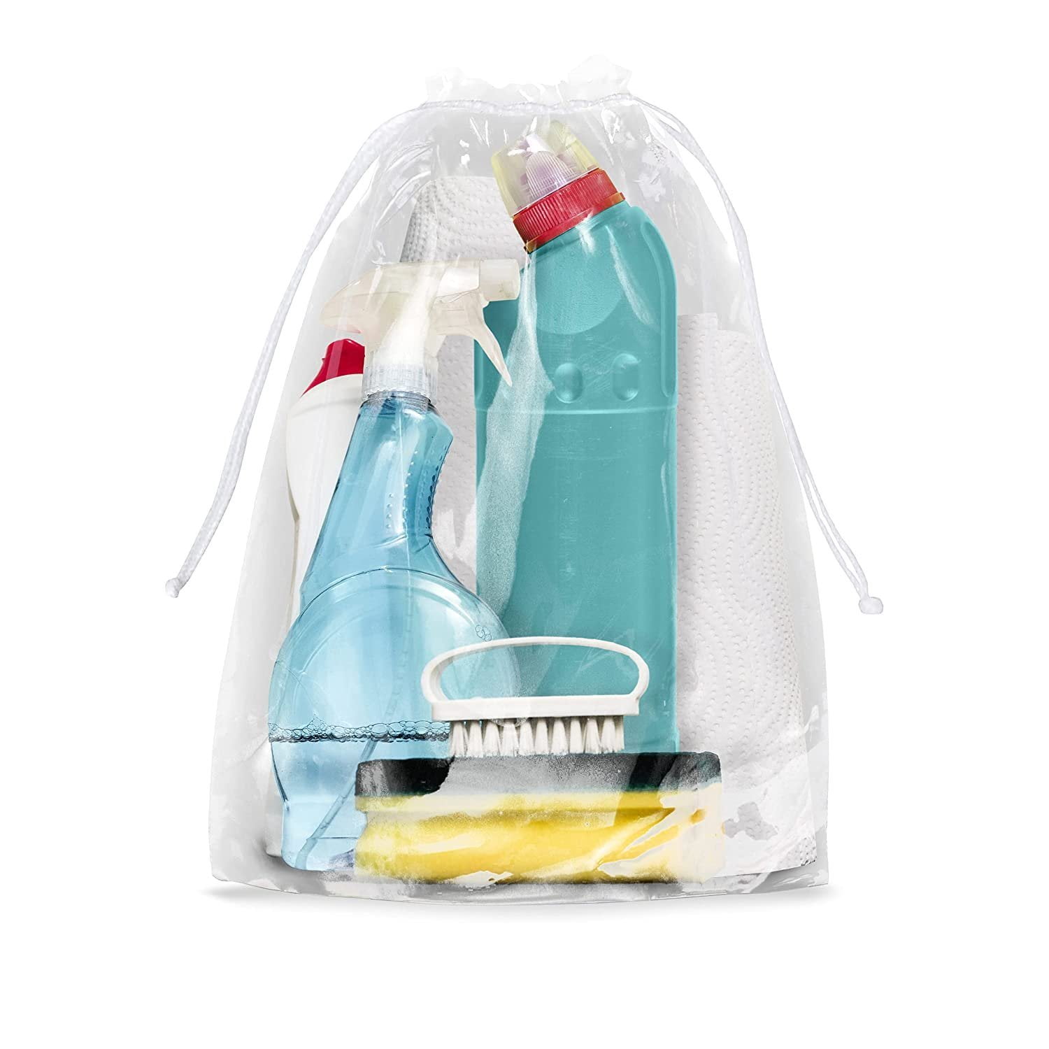 clear Drawstring Bags 12 x 18 Pack of 100 Waterproof Drawstring gift ...