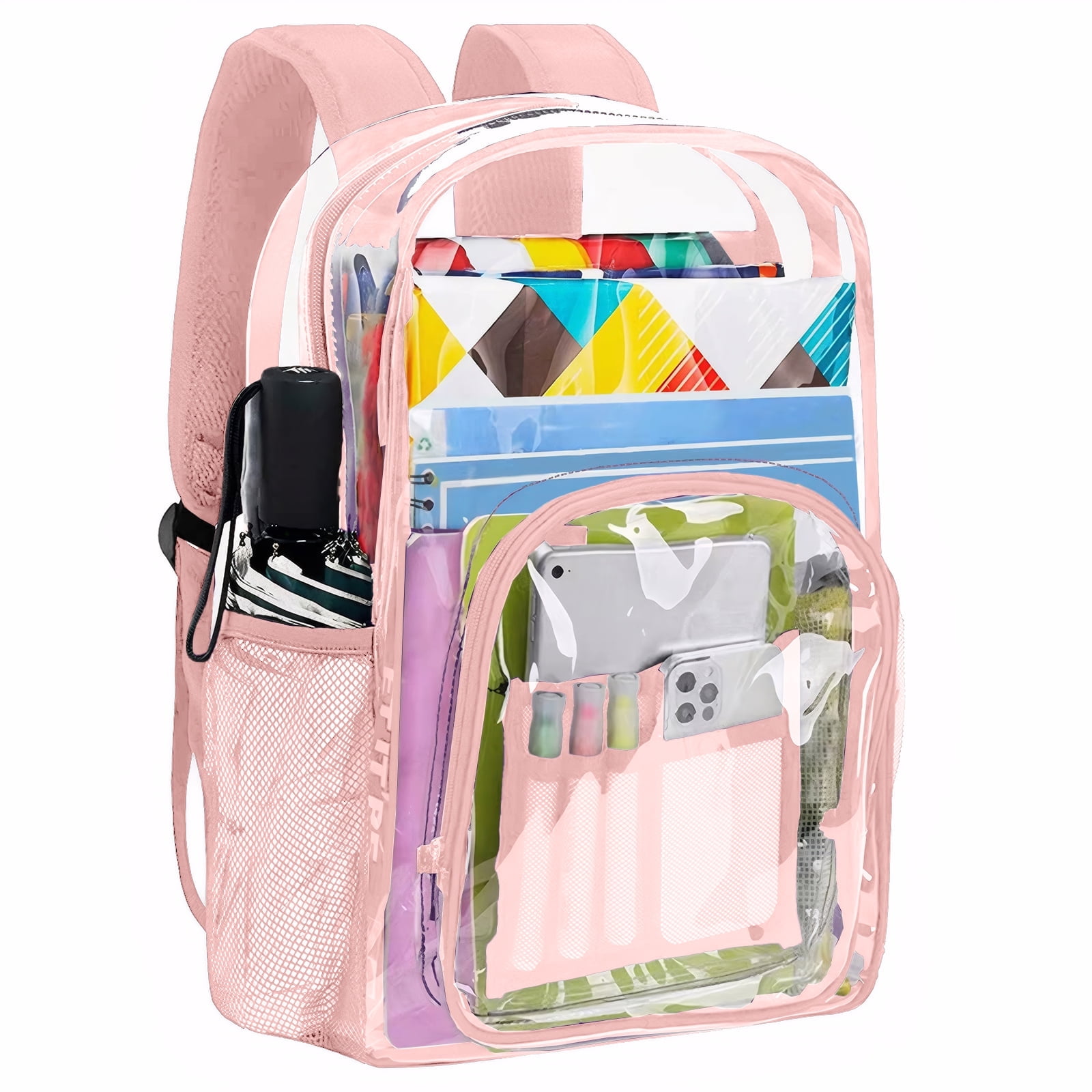 clear backpack for school backpack heavy duty pvc transparent bookbag ...