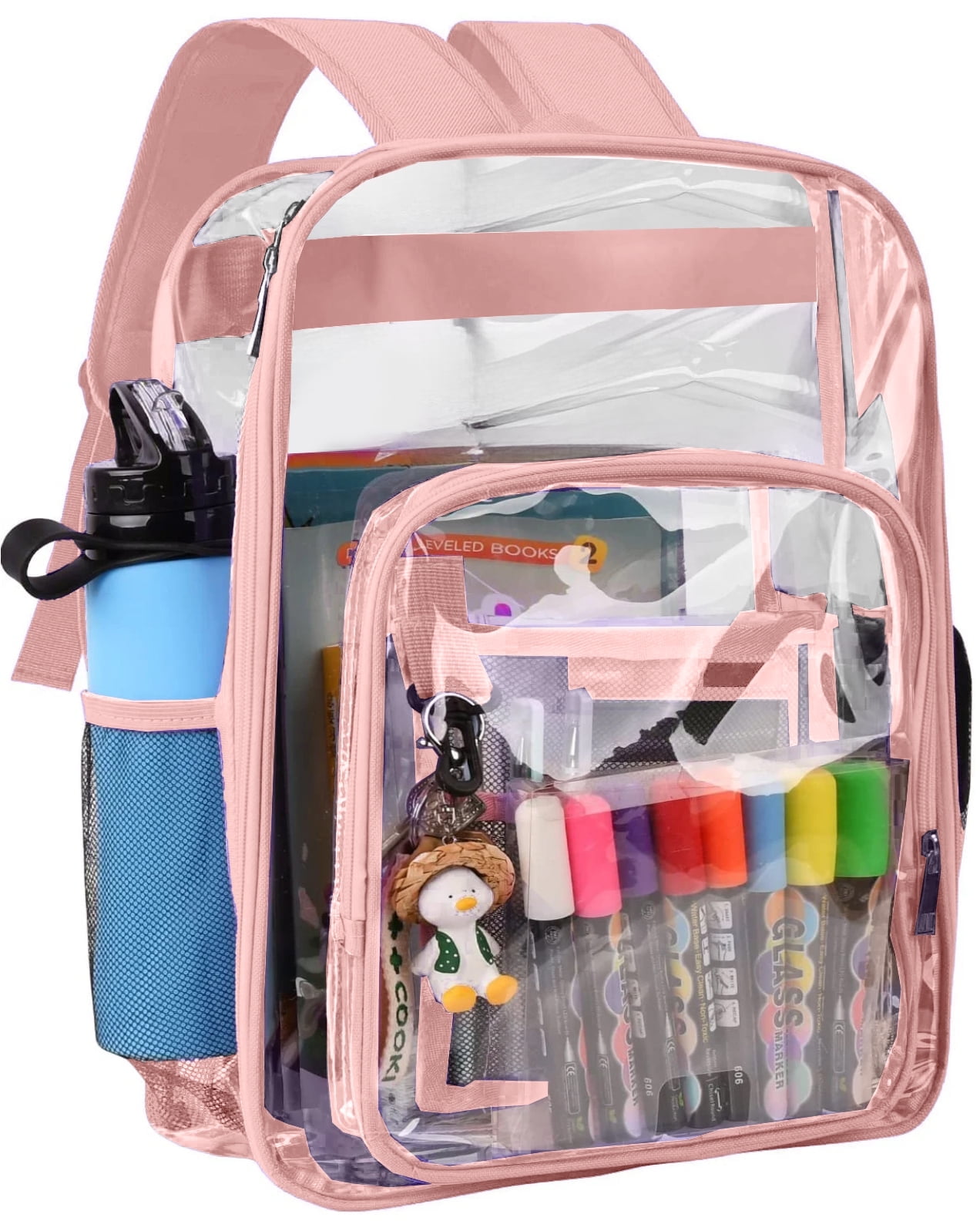 clear backpack, heavy duty pvc transparent backpack stadium approved ...