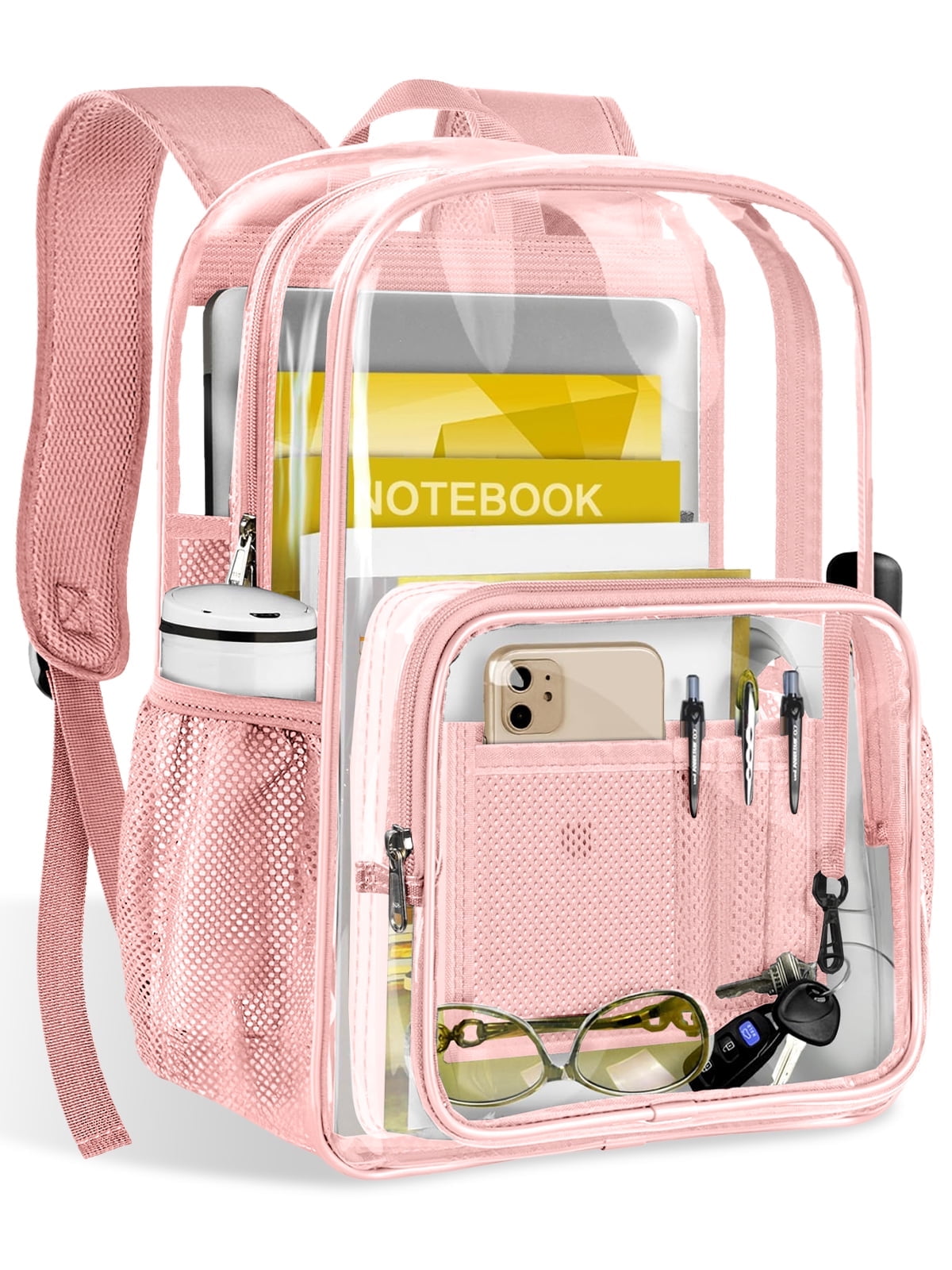 clear backpack heavy duty stadium approved pvc transparent backpacks ...