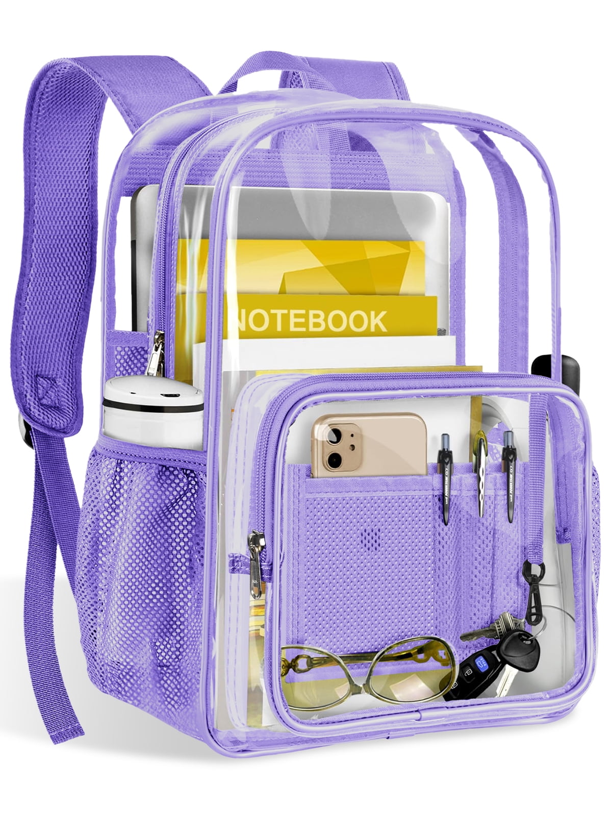 clear backpack heavy duty stadium approved pvc transparent backpacks ...