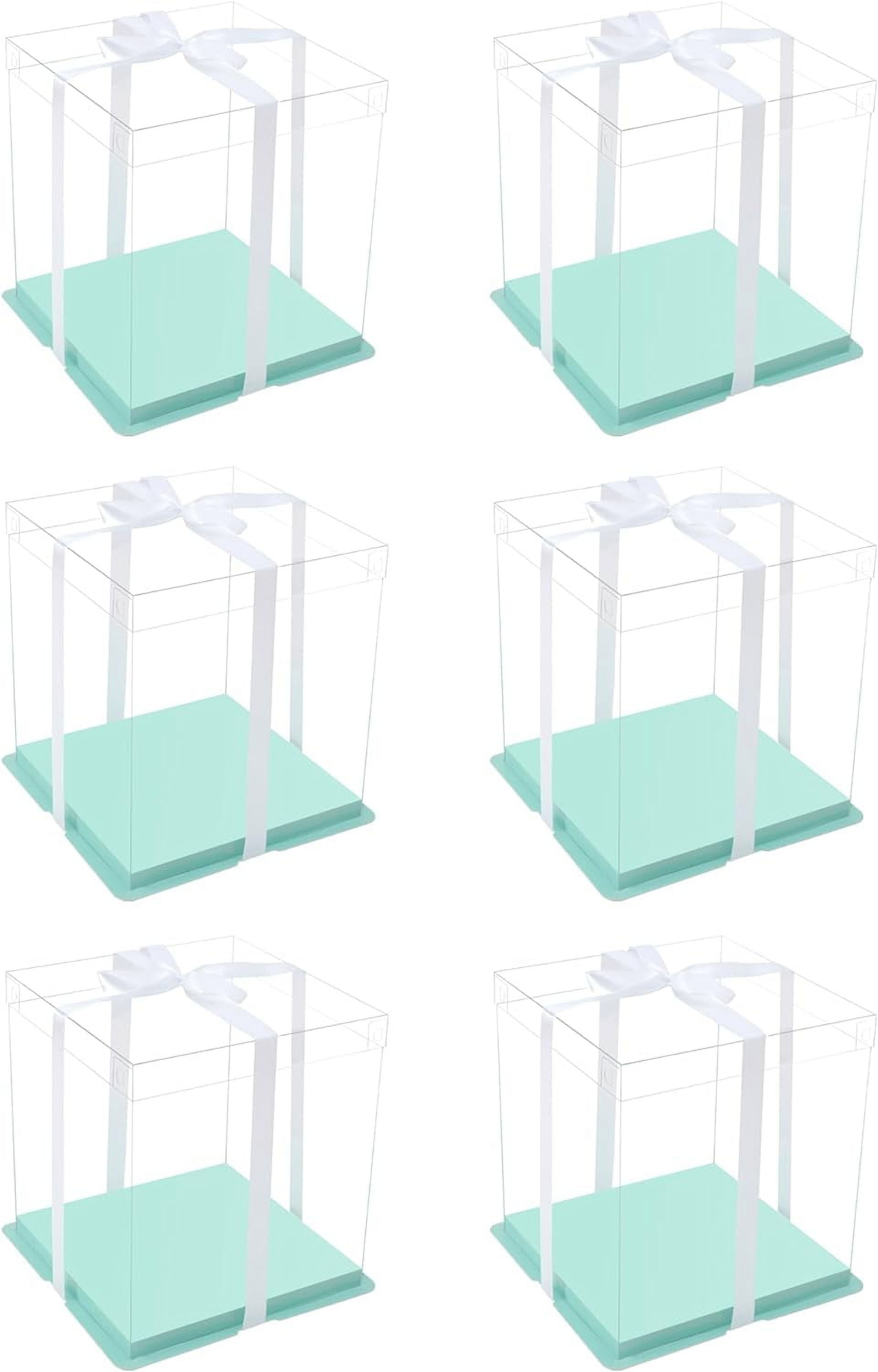 clear cake box with ribbon,8inch 10inch cake boxes,transparent tall ...