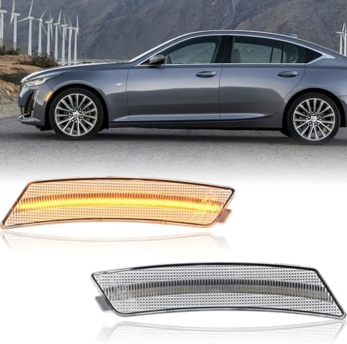 clear lens ct5 led side marker lamps for 2020 2021 2022 2023 cadillac ...