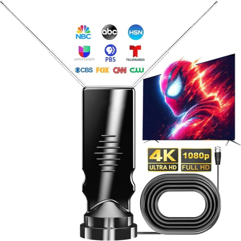 clearTV Premium HD Indoor TV Antenna Box with 3M Adhesive Pad, with 360 Reception Range, New 1 ...