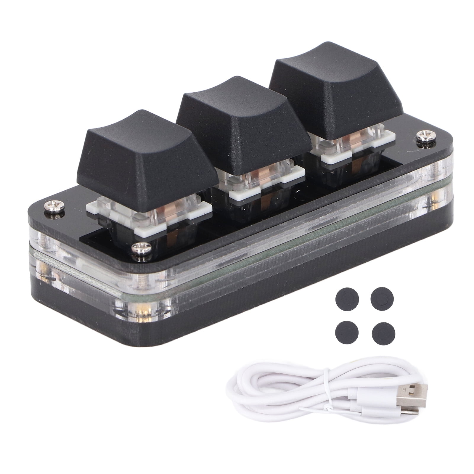 clearance 3 Key Mini Keypad Industrial USB Customized Blue Switch ...