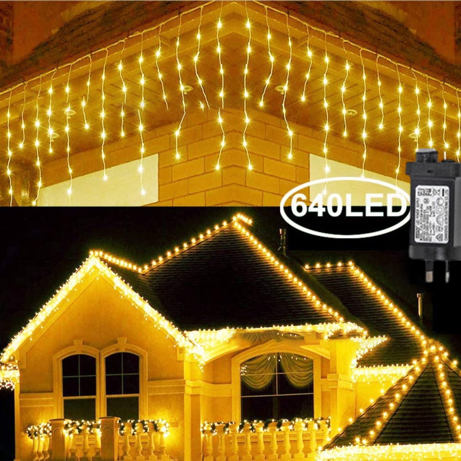 clearance Halloween Decoration 400 LED Icicle Lights, Icicle Christmas ...