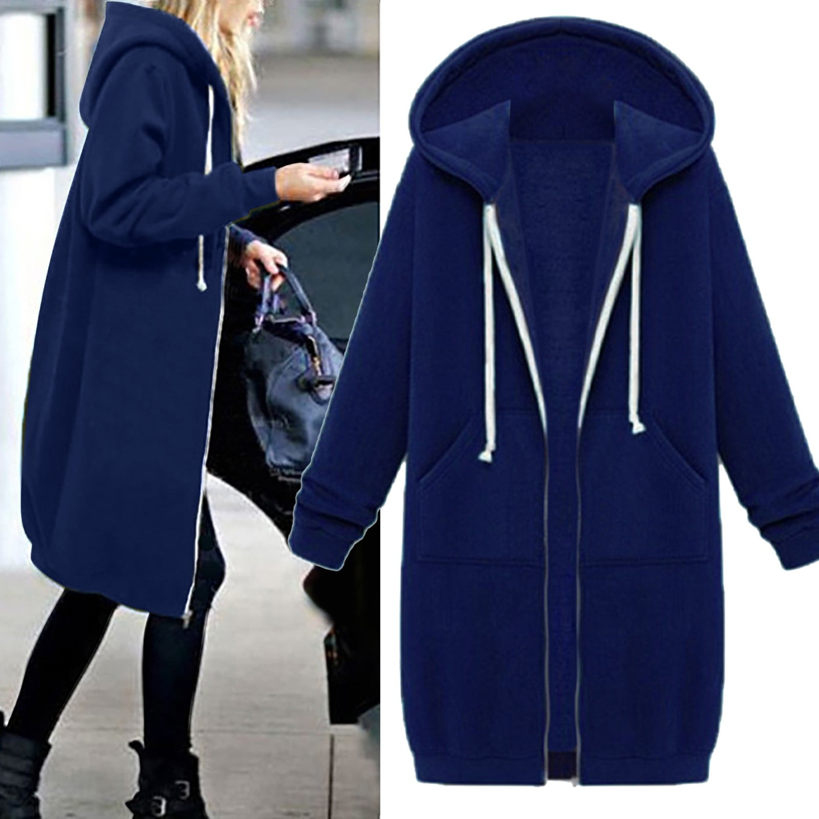 (clearance)IDALL Winter Jackets for Women Trench Coat Women Casual Long ...
