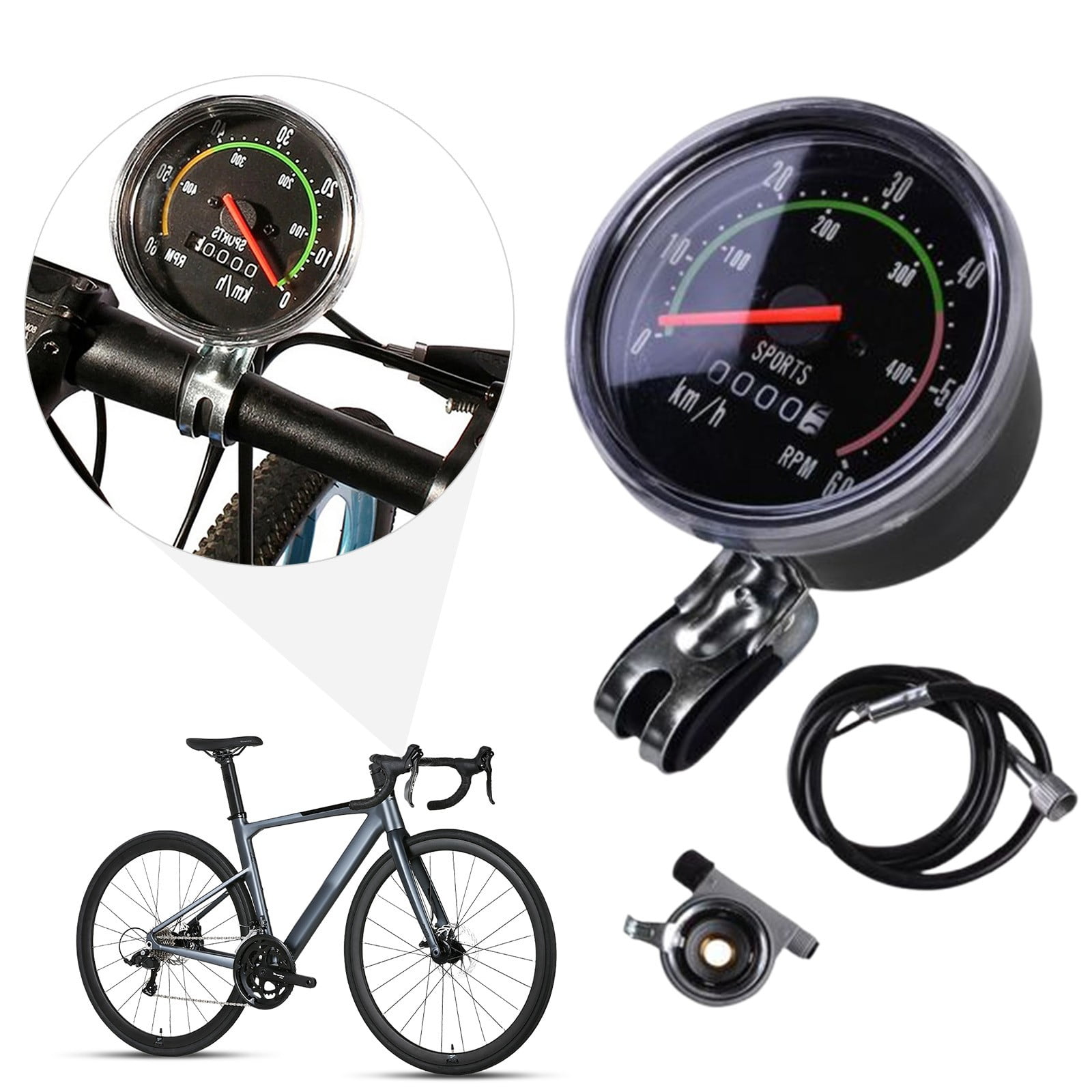 clearance! iHPH7 Bicycle Speedometer Computer | Mechanical Odometer ...
