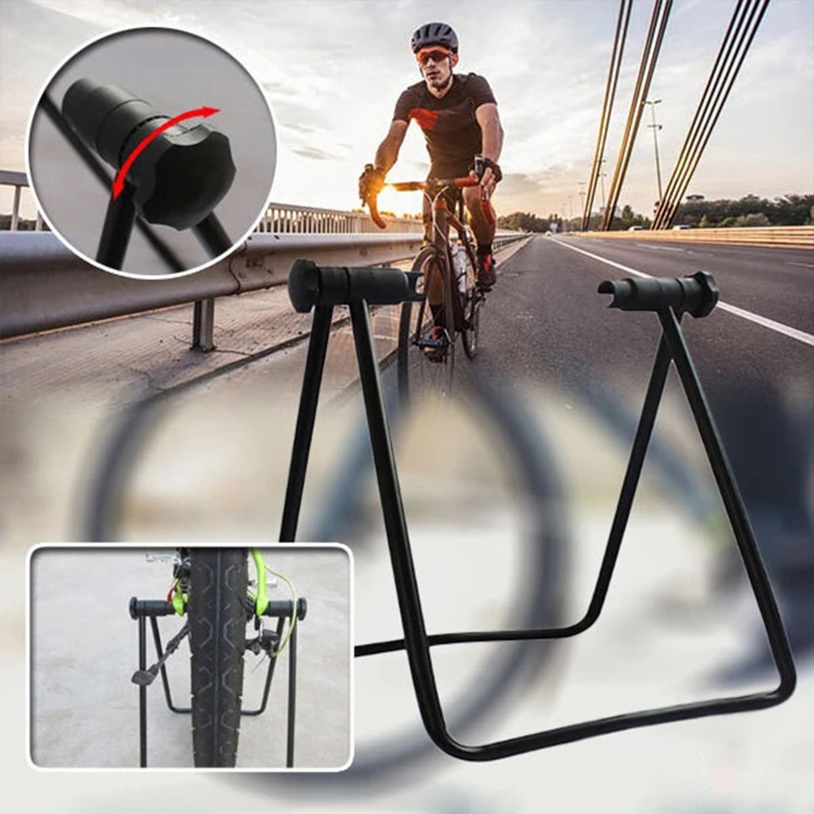 clearance! iHPH7 Foldable Bike Trainer Stand | Stationary Cycle Parking ...