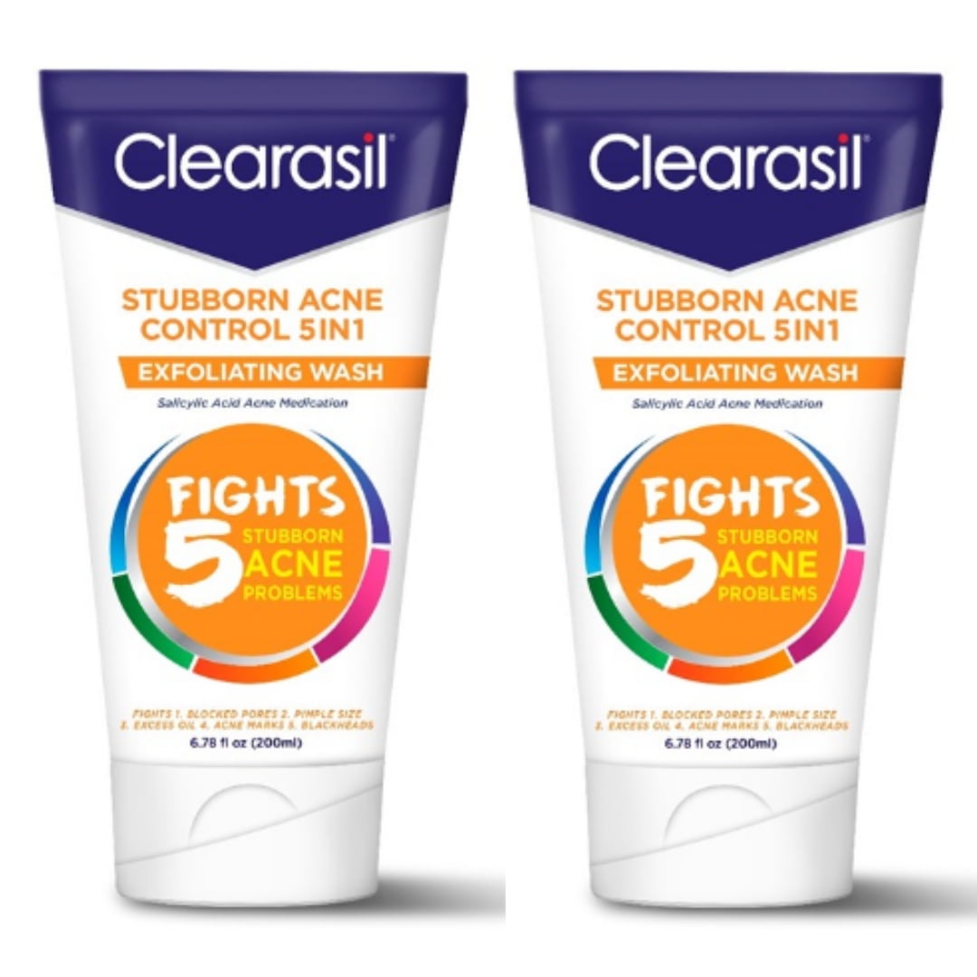 clearasil ultra 5in1 exfoliating wash, 6.78 oz. (pack of 2) - Walmart.com