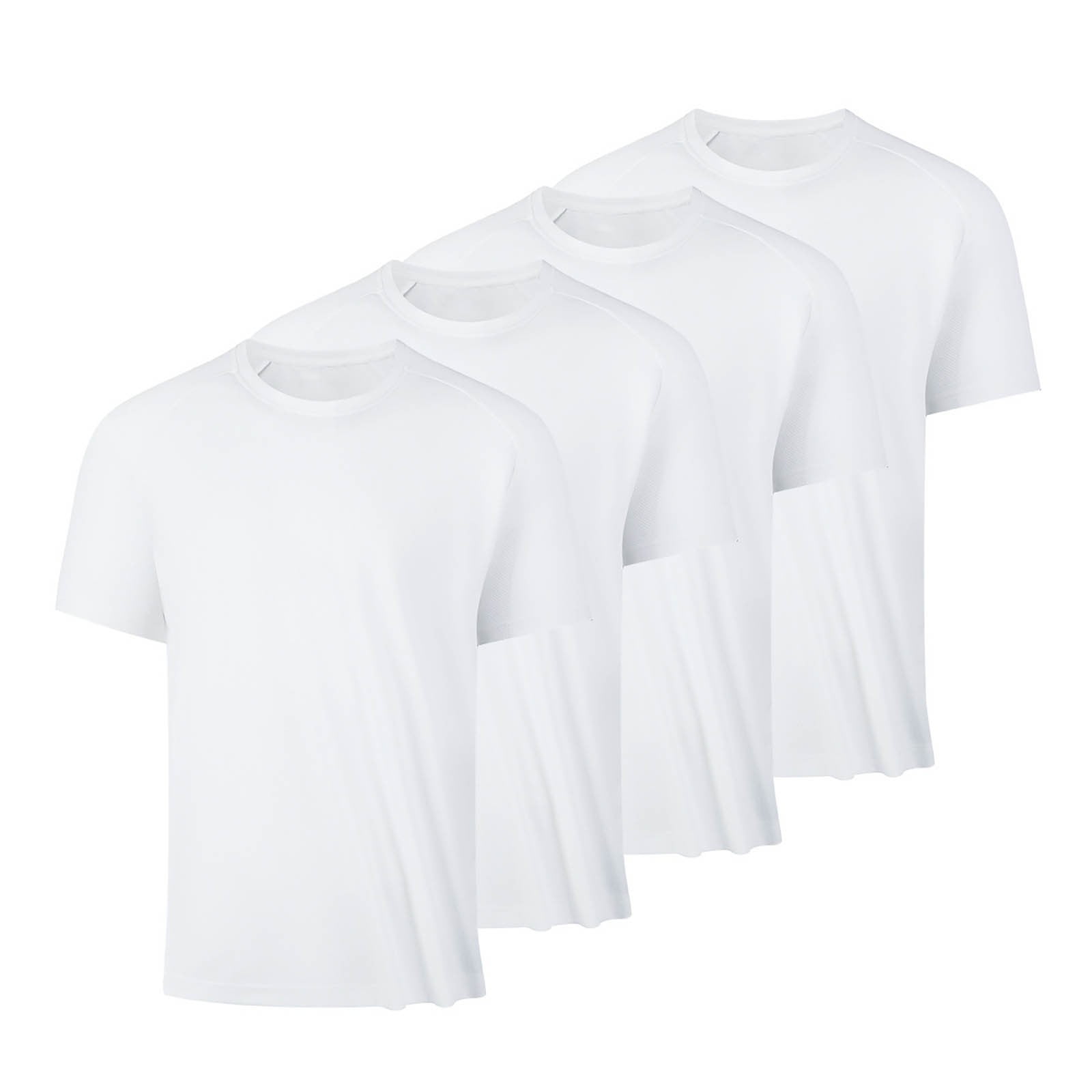 cllios 4 Pack Mens Moisture Wicking Shirts Quick Dry Workout Tshirts Short Sleeve Crewneck ...