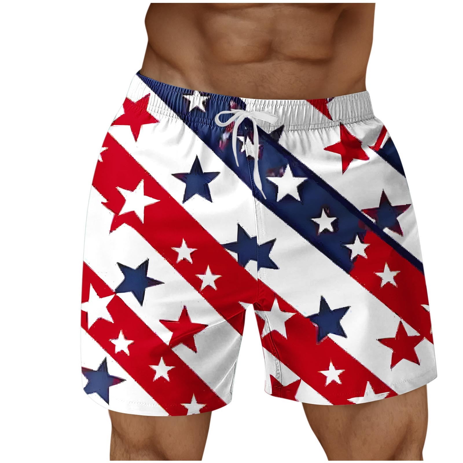 cllios American Flag Swim Trunks Mens USA 4th of July Patriotic ...