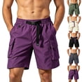 cllios Casual Cargo Shorts for Men Adjustable Waisted Wide Leg Shorts ...