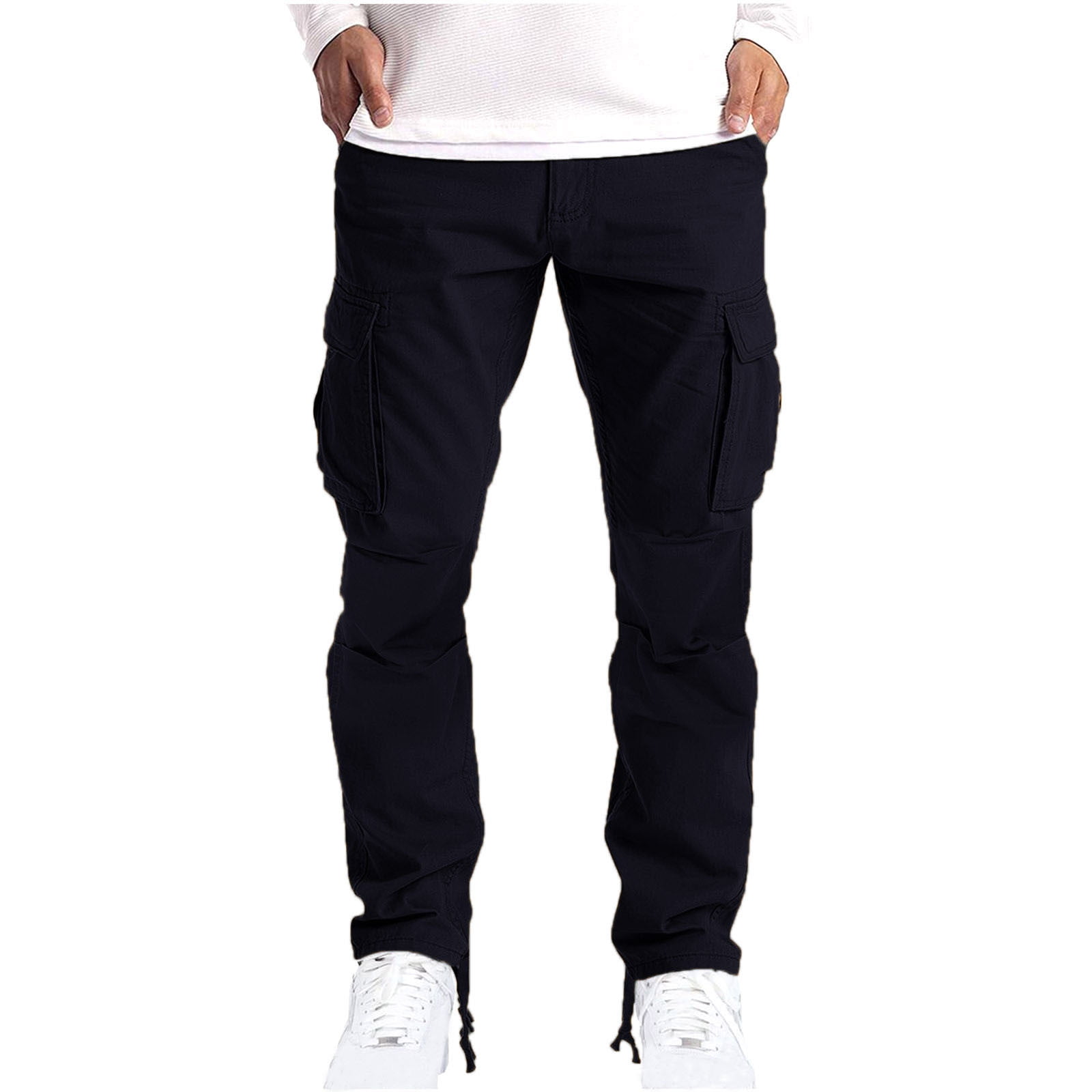 cllios Clearance Outlet Mens Cargo Pants Big and Tall Multi Pockets ...