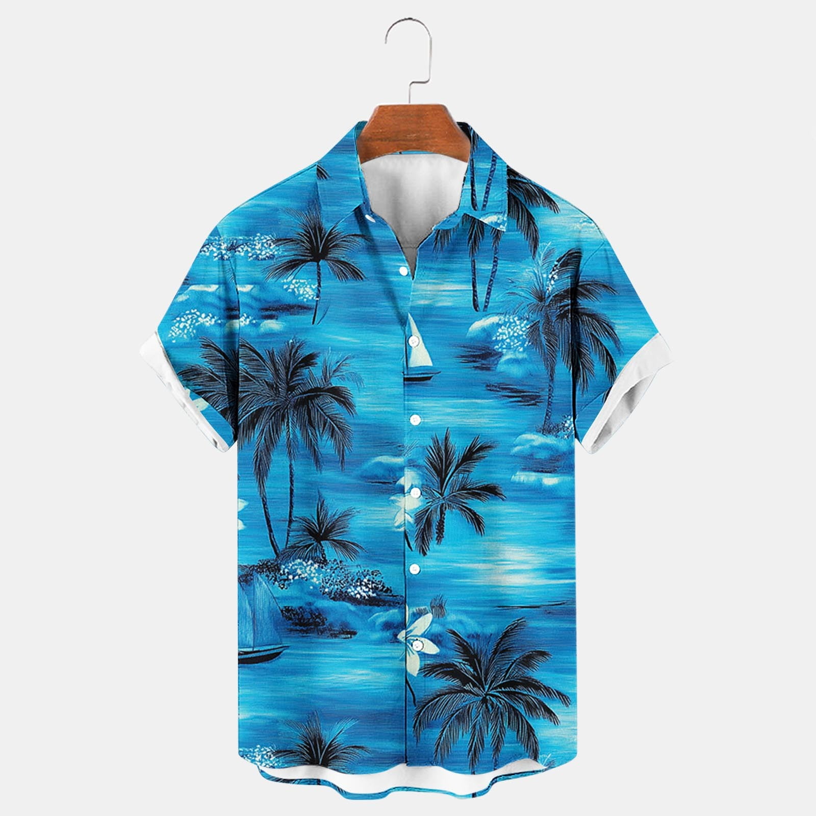 cllios Hawaiian Shirt Mens Regular Fit Short Sleeve Button Down Shirts Tropical Summer Beach ...