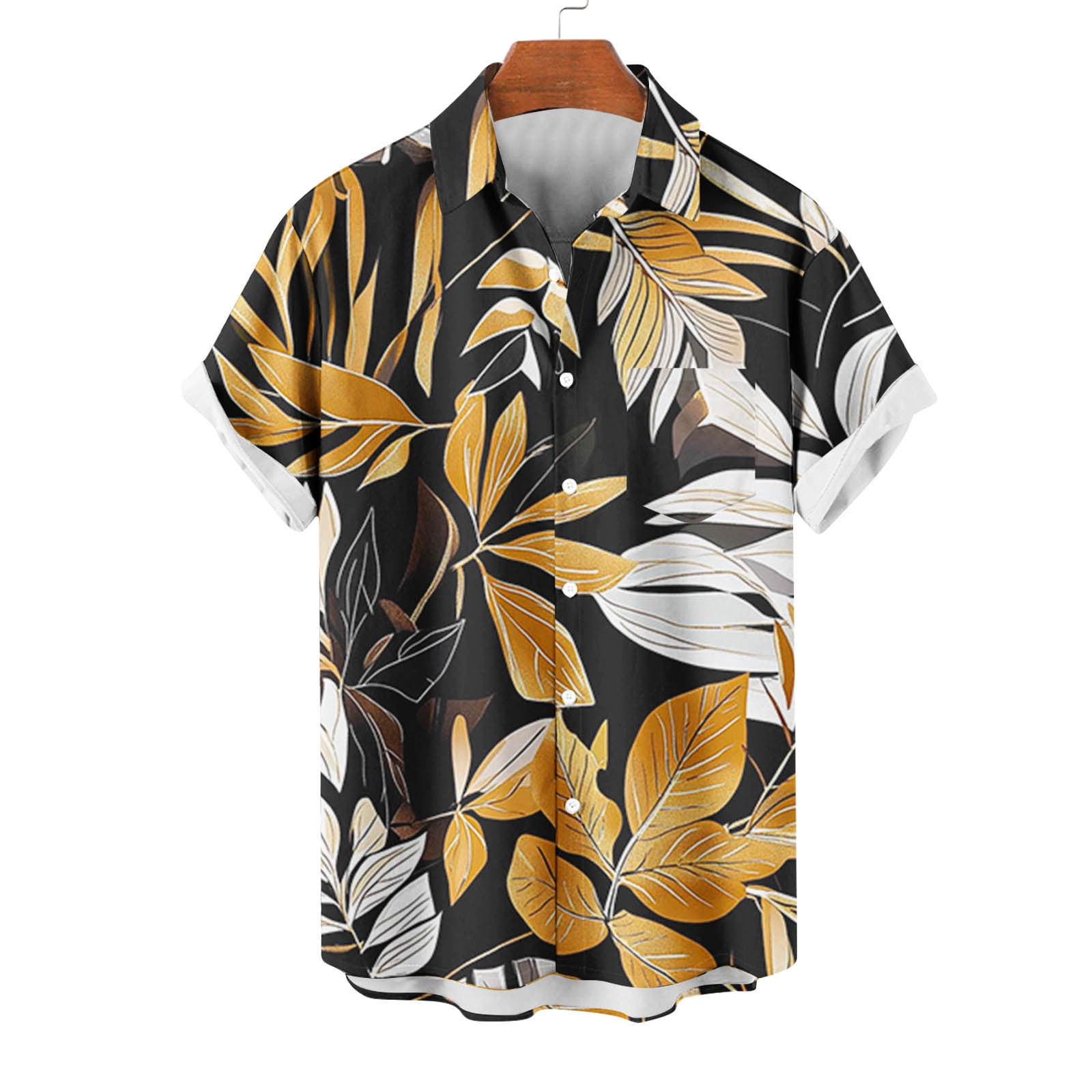 cllios Hawaiian Shirts for Men Big and Tall Short Sleeve Vacation T ...