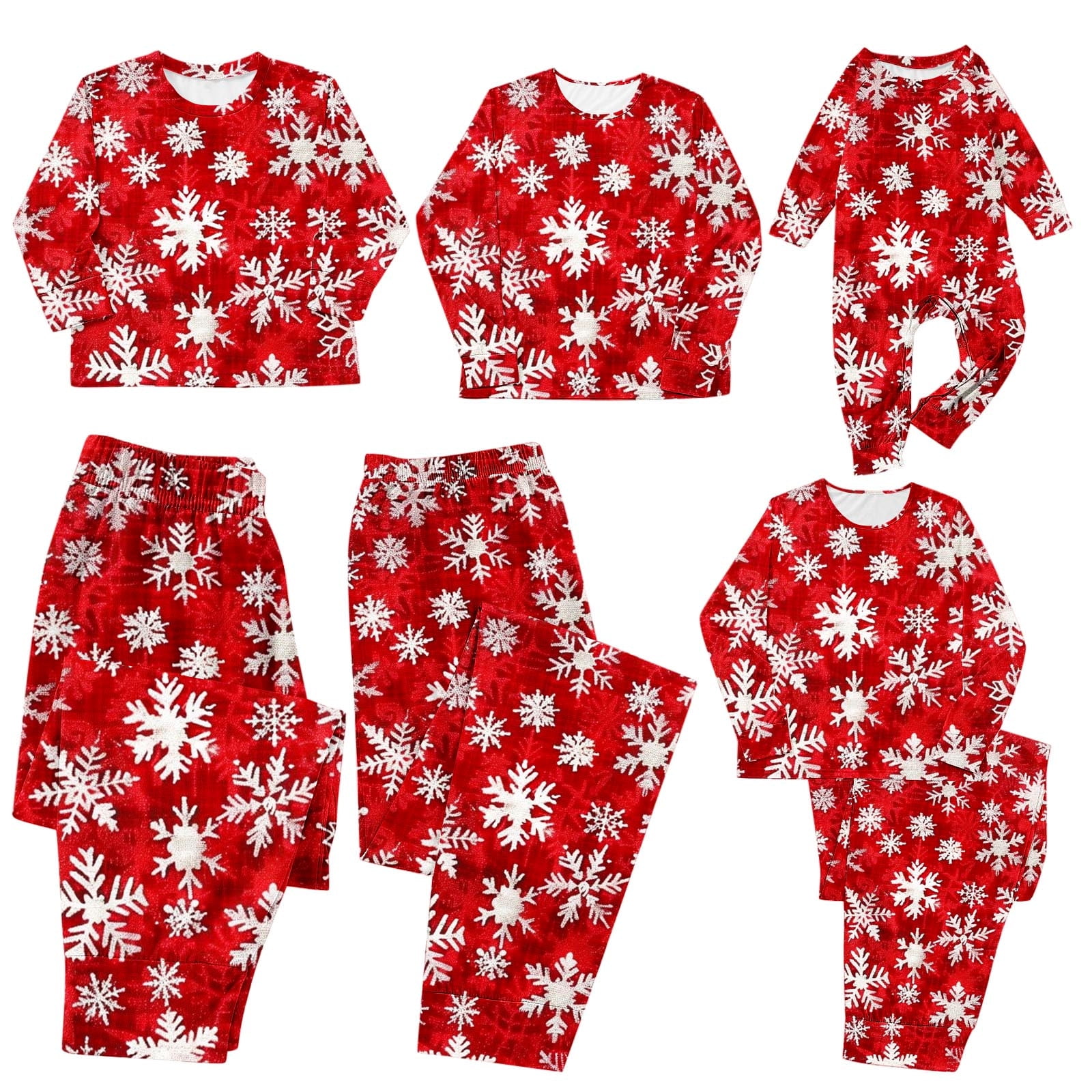 cllios Matching Family Pajamas Sets Christmas Pajama Cute Snowflakes ...