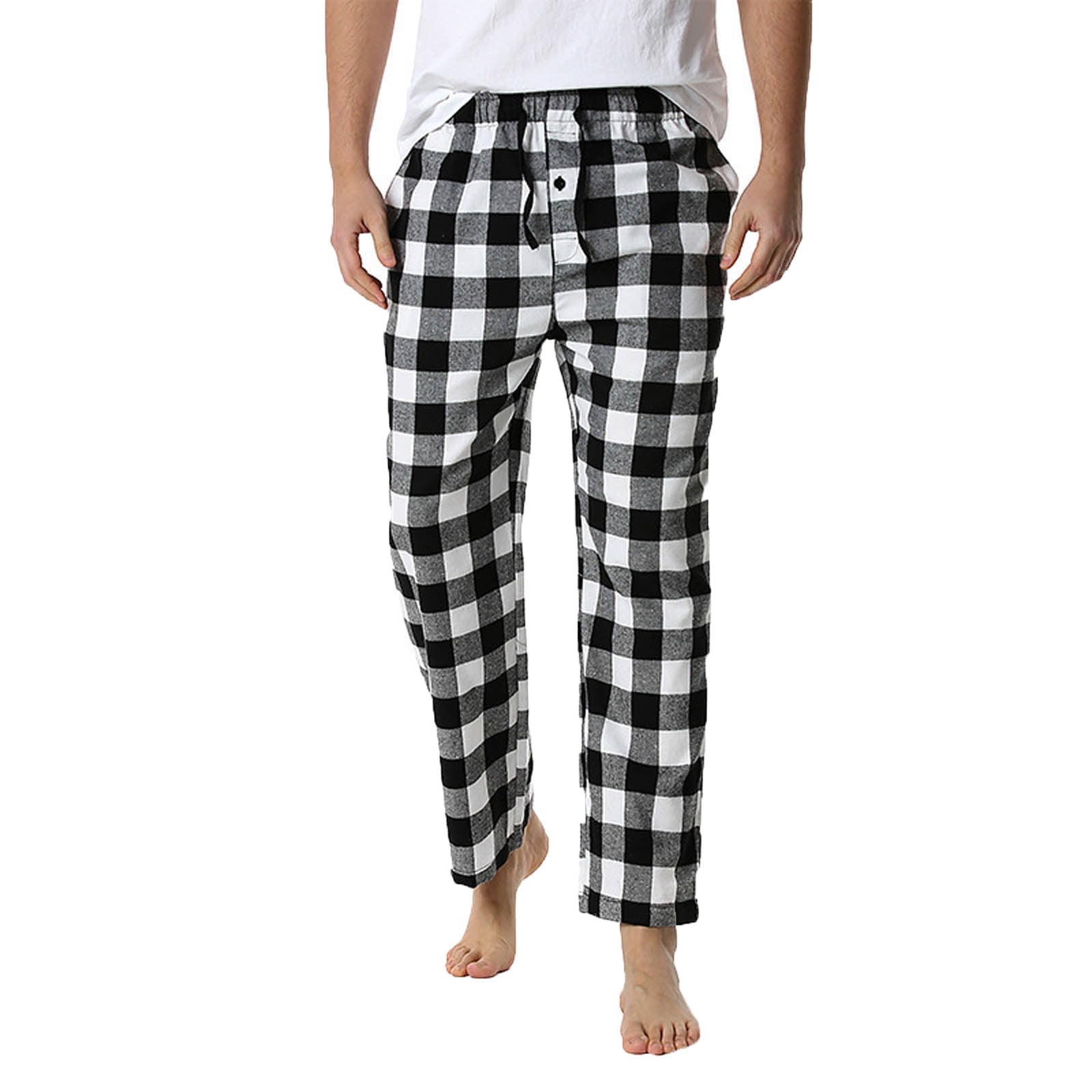 Cllios Men鈥檚 Buffalo Plaid Pajama Pants Flannel Soft Lounge Pj Bottoms