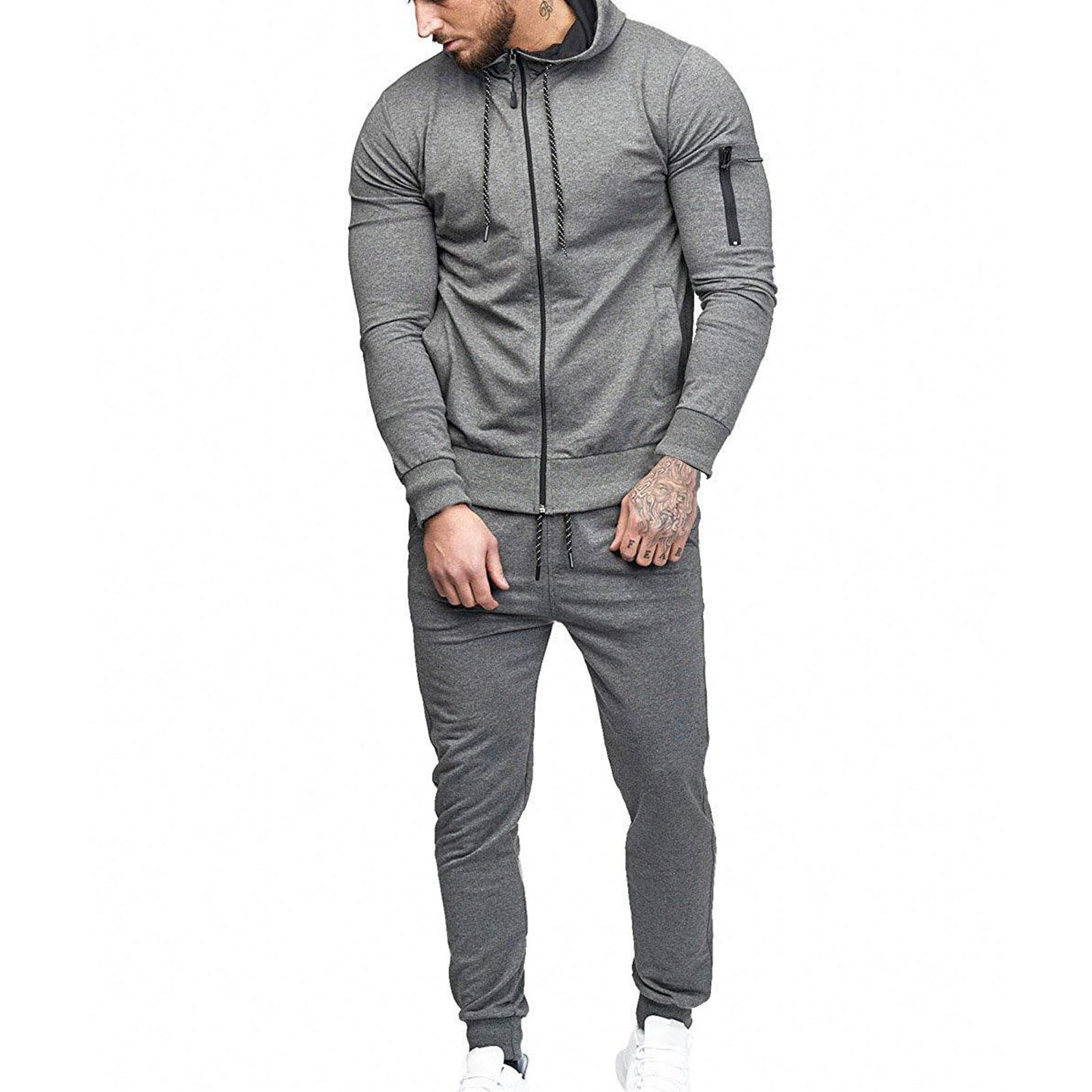 cllios Men Sweatsuits Sets 2 Piece Hoodies Jogging Sweatpants Tracksuit ...