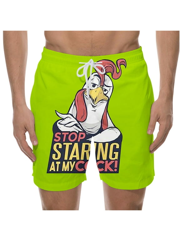 DIOAZUD Hawaii Swimming Shorts for Men Big and Tall Quick Dry Swim ...