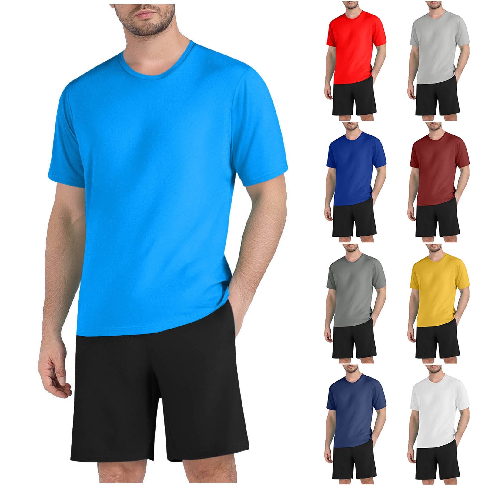 cllios Men's 2 Piece Outfits Breathable Lightweight Casual Tracksuit ...
