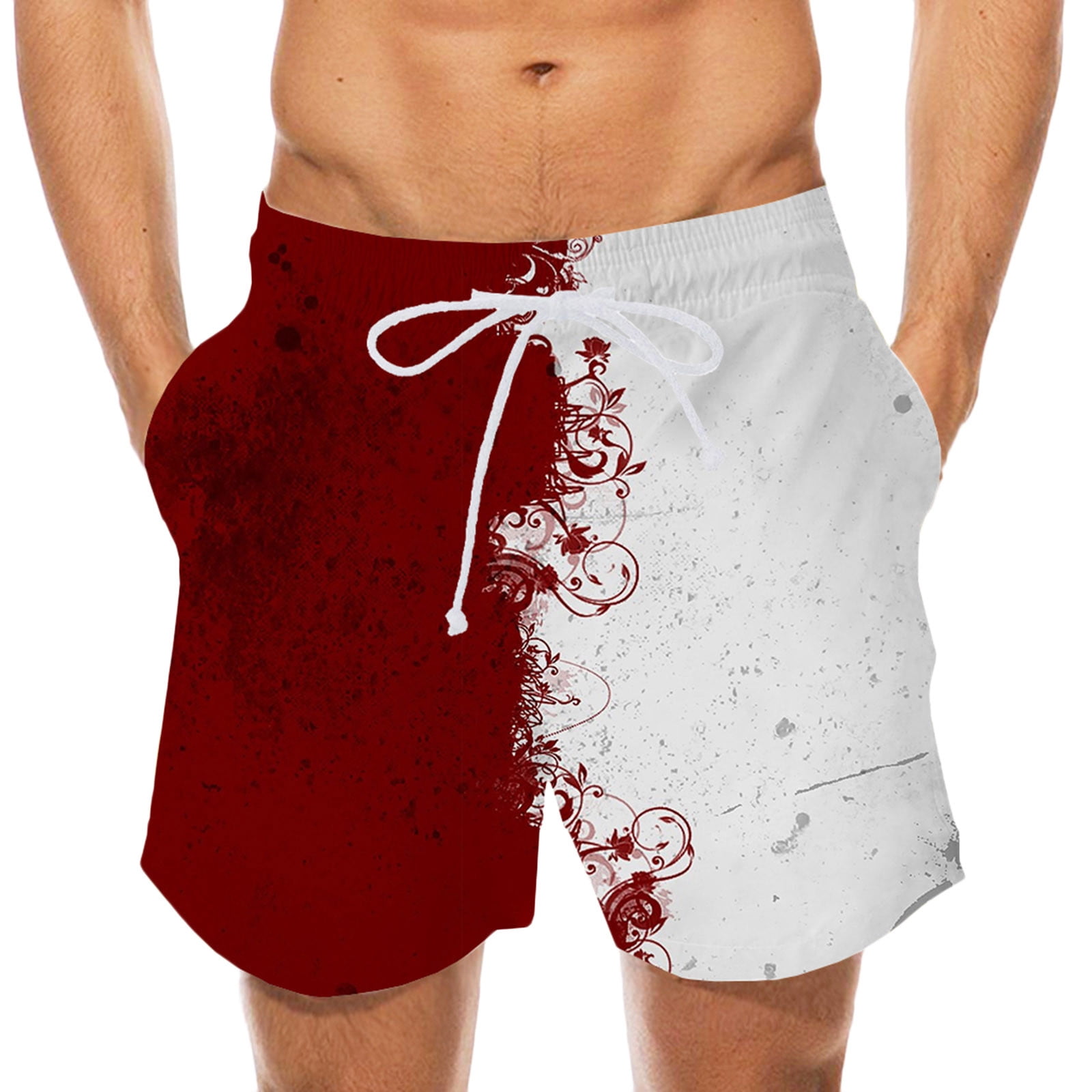 Cllios Mens Board Shorts 2024 Fashion Color Block Swim Trunks Quick